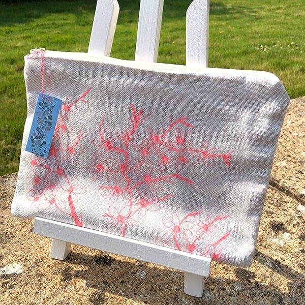Neo Pink Blossom Bag - Fosse Beads and Friends