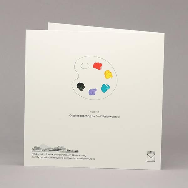 Artist's palette card - Fosse Beads and Friends