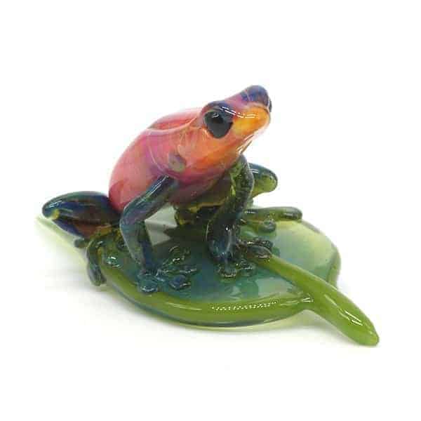 Small Glass Frog on Leaf - Fosse Beads and Friends