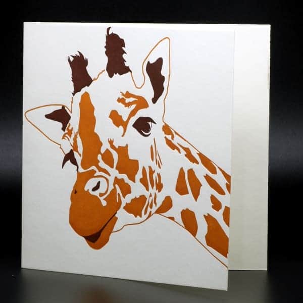 Giraffe card - Fosse Beads and Friends